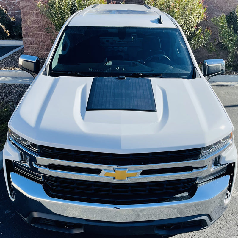Chevrolet Silverado 1500 Lensun 60W Hood Flexible Solar Panel – LensunSolar