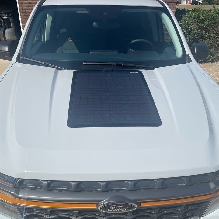 Ford Maverick (2022-Present) Lensun 70W Hood Flexible Solar Panel ...