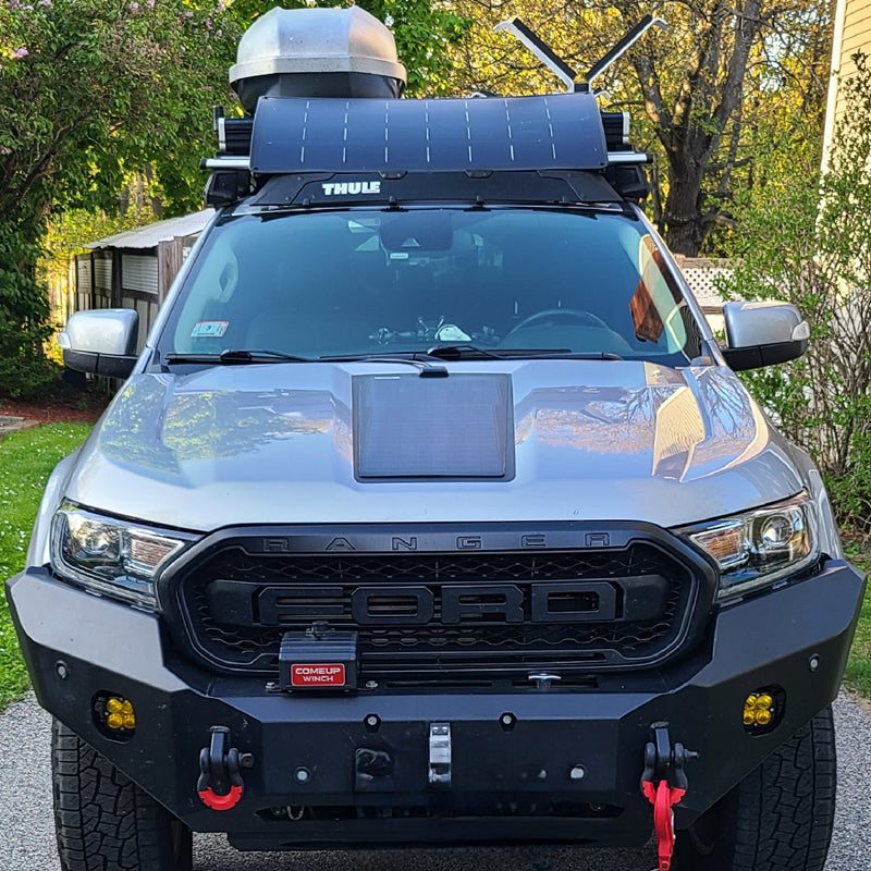 Ford Ranger (2019-2022) Lensun 45W Hood Flexible Solar Panel – LensunSolar