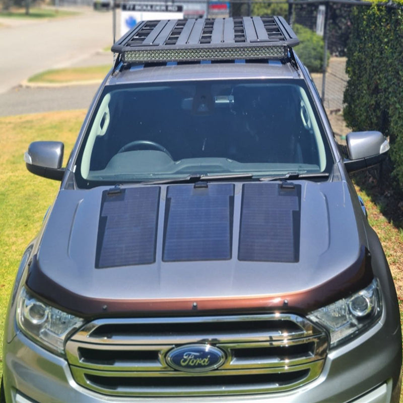 Ford Ranger T6 Lensun 115W 12V Bonnet Flexible Solar Panel – LensunSolar