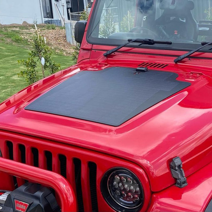 Jeep Wrangler TJ/LJ Lensun 85W Hood Flexible Solar Panel – LensunSolar