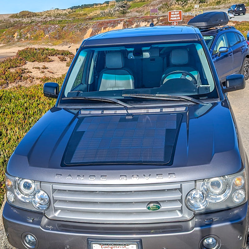 Ranger Rover L322 Lensun 100W 12V Hood/Bonnet Solar Panel – LensunSolar