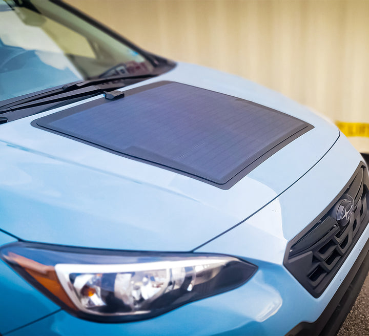 Subaru Crosstrek Lensun 85W 12V Hood Flexible Solar Panel – LensunSolar
