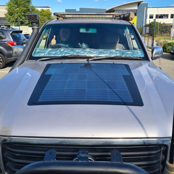 Toyota Land Cruiser 105Series Lensun 100W Bonnet Solar Panel – LensunSolar